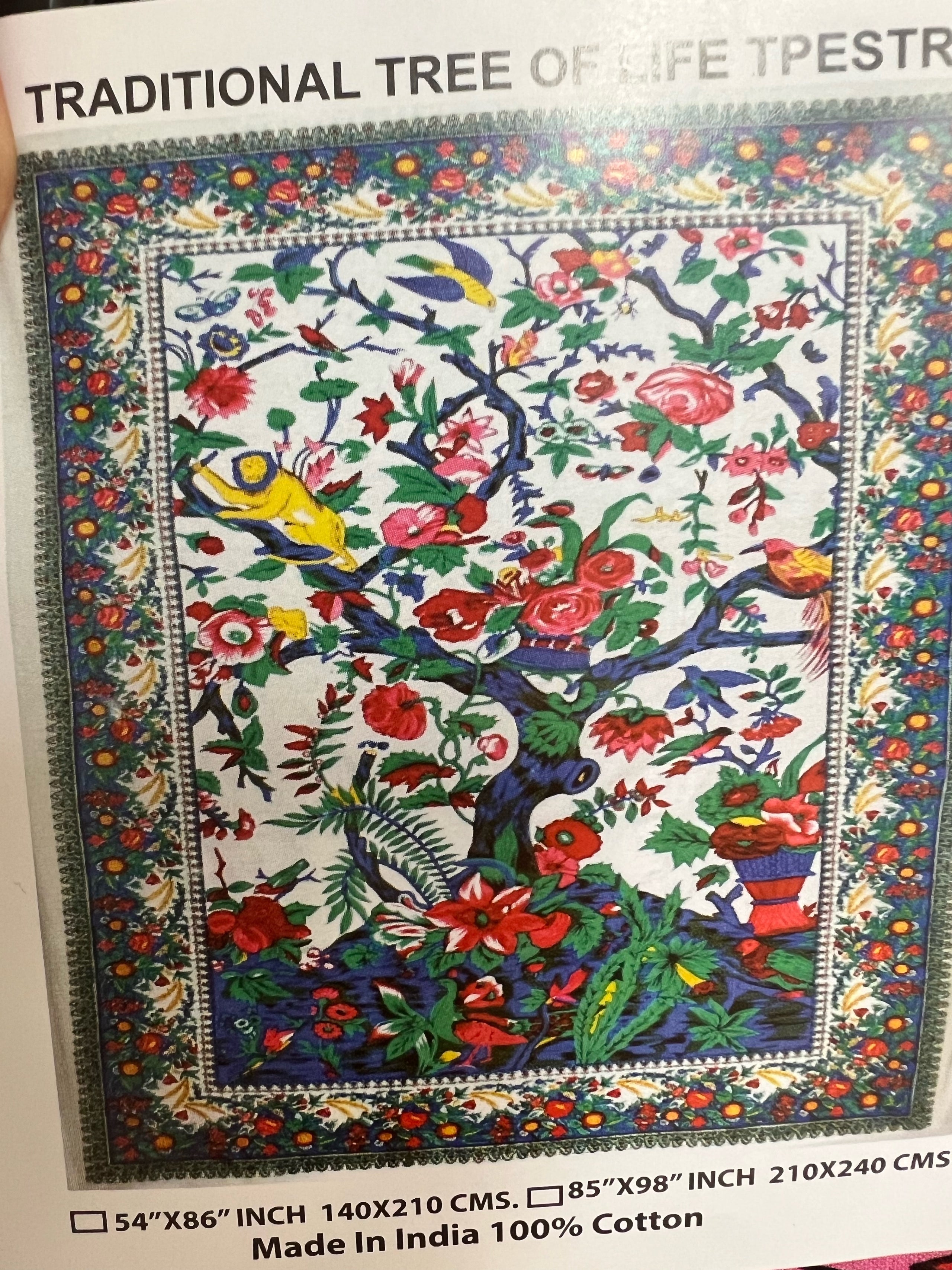 Gypsy Rose Traditional Tree of Life Tapestry | Vintage Vagabond